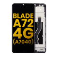 LCD Assembly With Frame Compatible For ZTE Blade A72 4G (A7040) (Refurbished) (Space Gray)